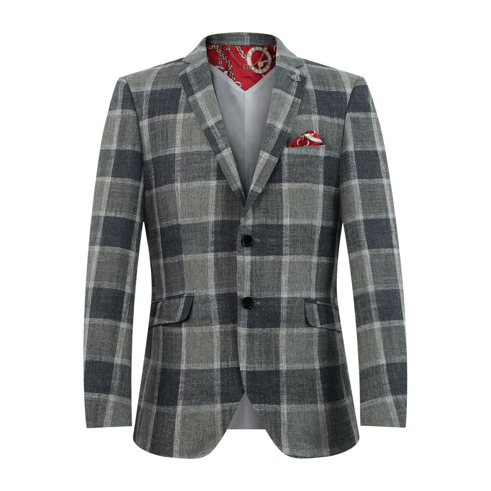 Men's Big Plaid Sports Blazer By Elie Balleh