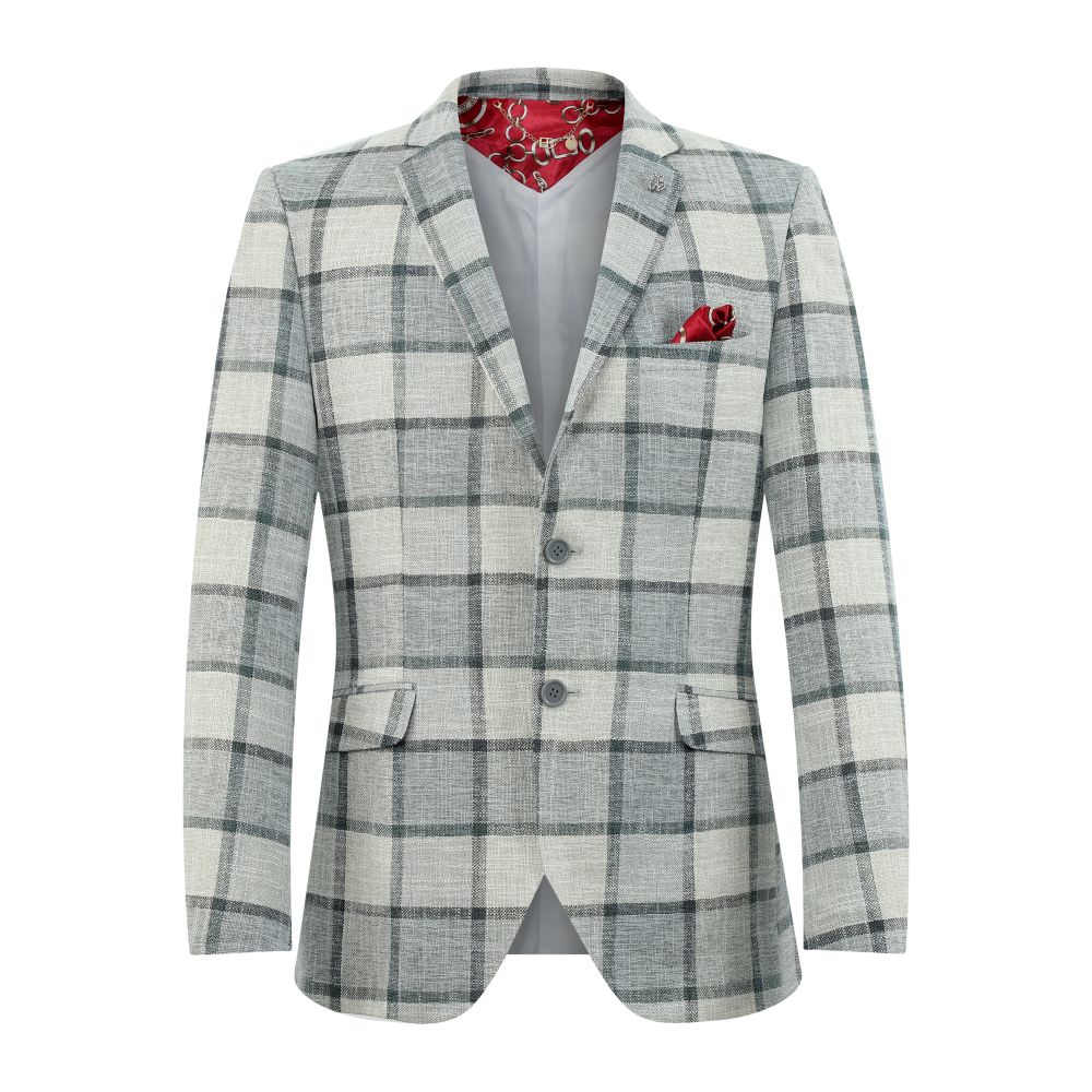 Men's Big Plaid Sports Blazer By Elie Balleh